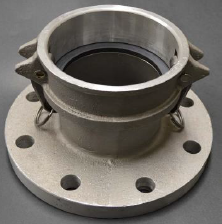 4" Female Camlock x 4" Flange Adapter - Aluminum