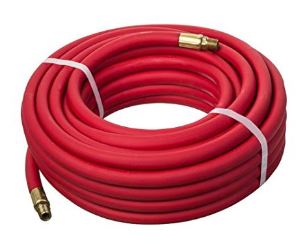 1" Red Rubber Air Hose - 1 x 100 ft - 300 psi